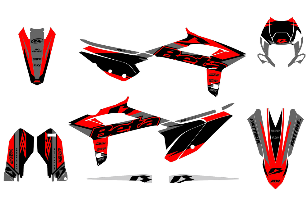 Motocross "Stand" Graphics Kit for Beta X-Trainer, Black - ATW Design ...
