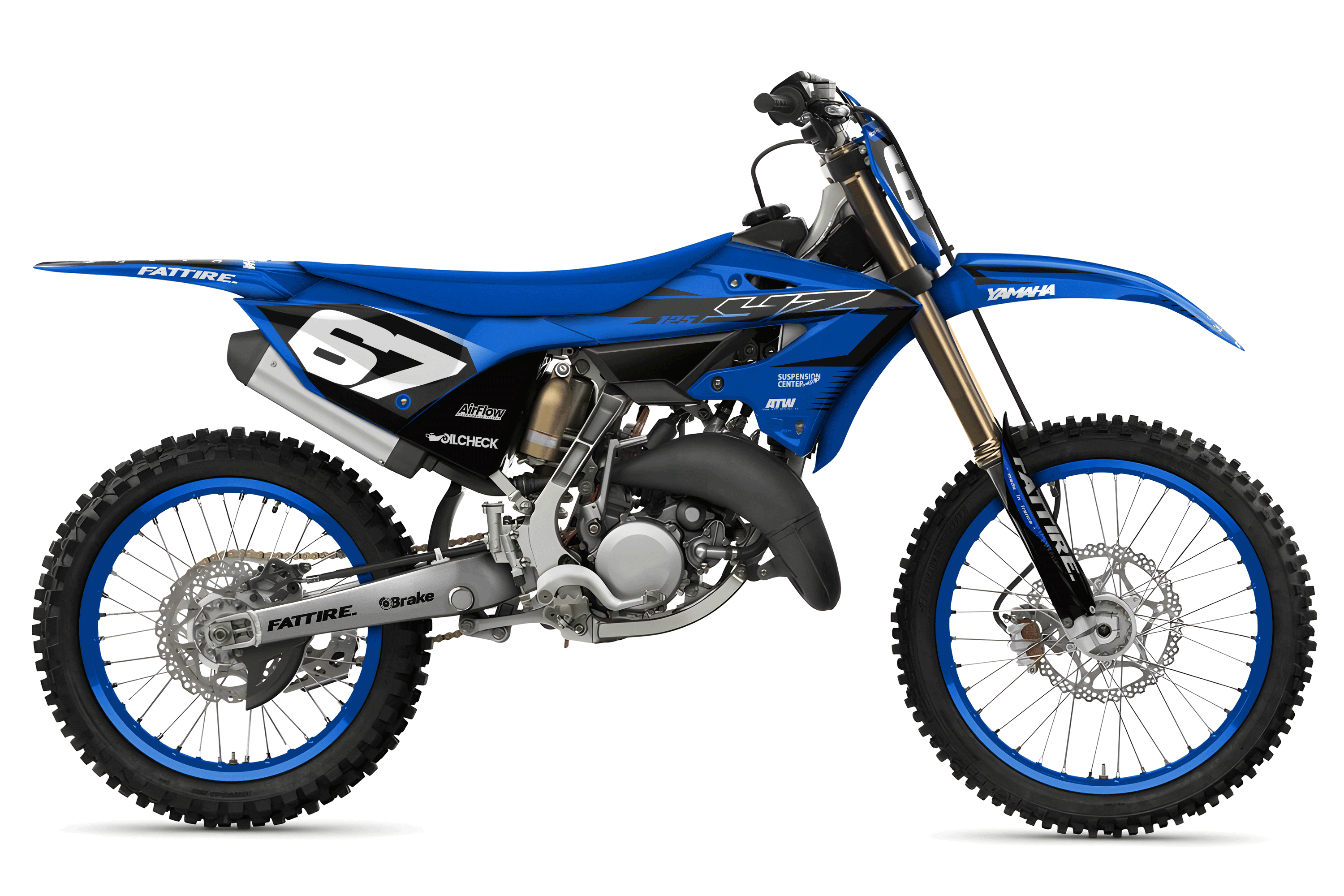 Motocross graphic kit YAMAHA 125-250 YZ - Factory-K23 Blue - ATW DESIGN