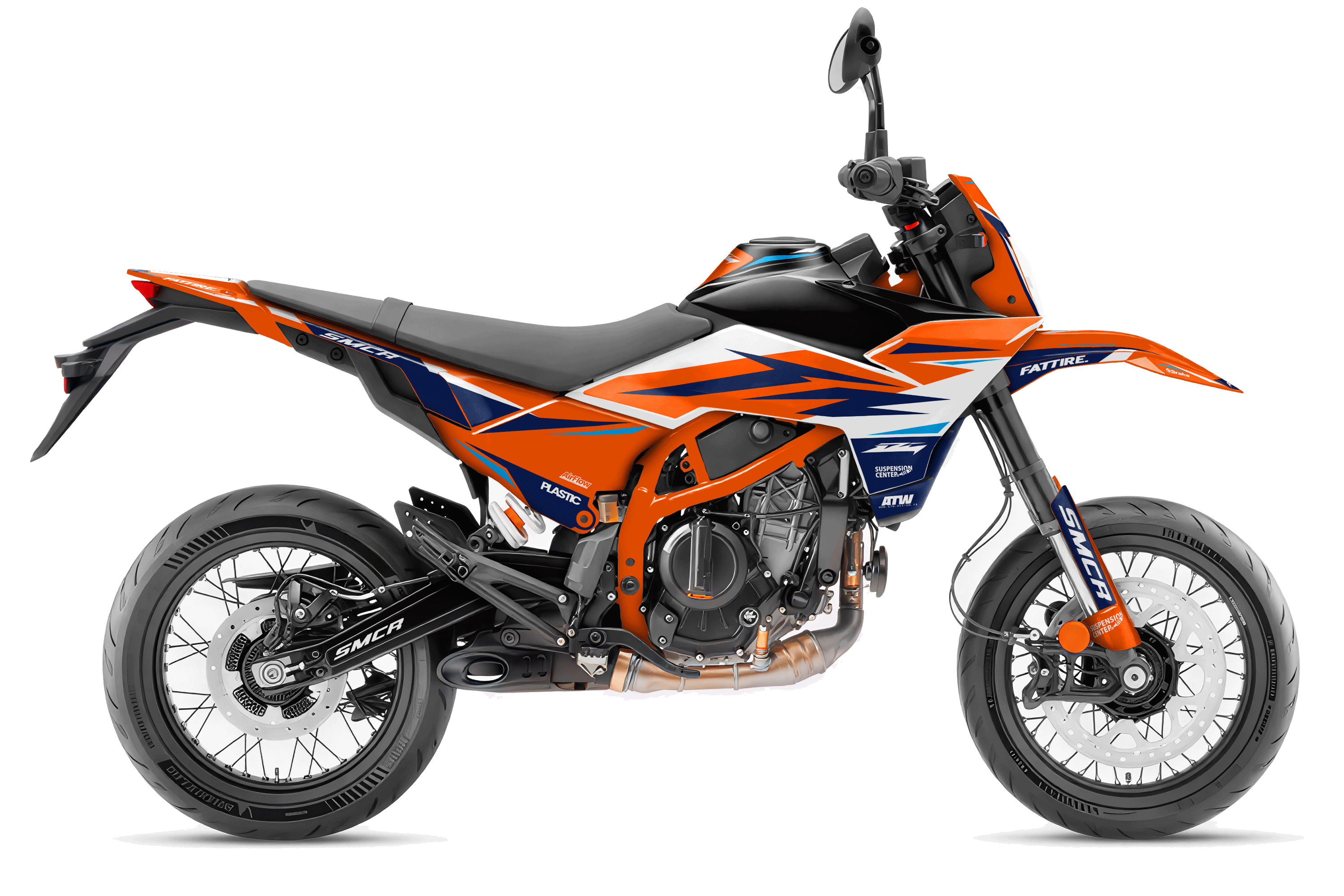 KTM 50 SX motocross graphics kit - Cutz Orange - ATW DESIGN