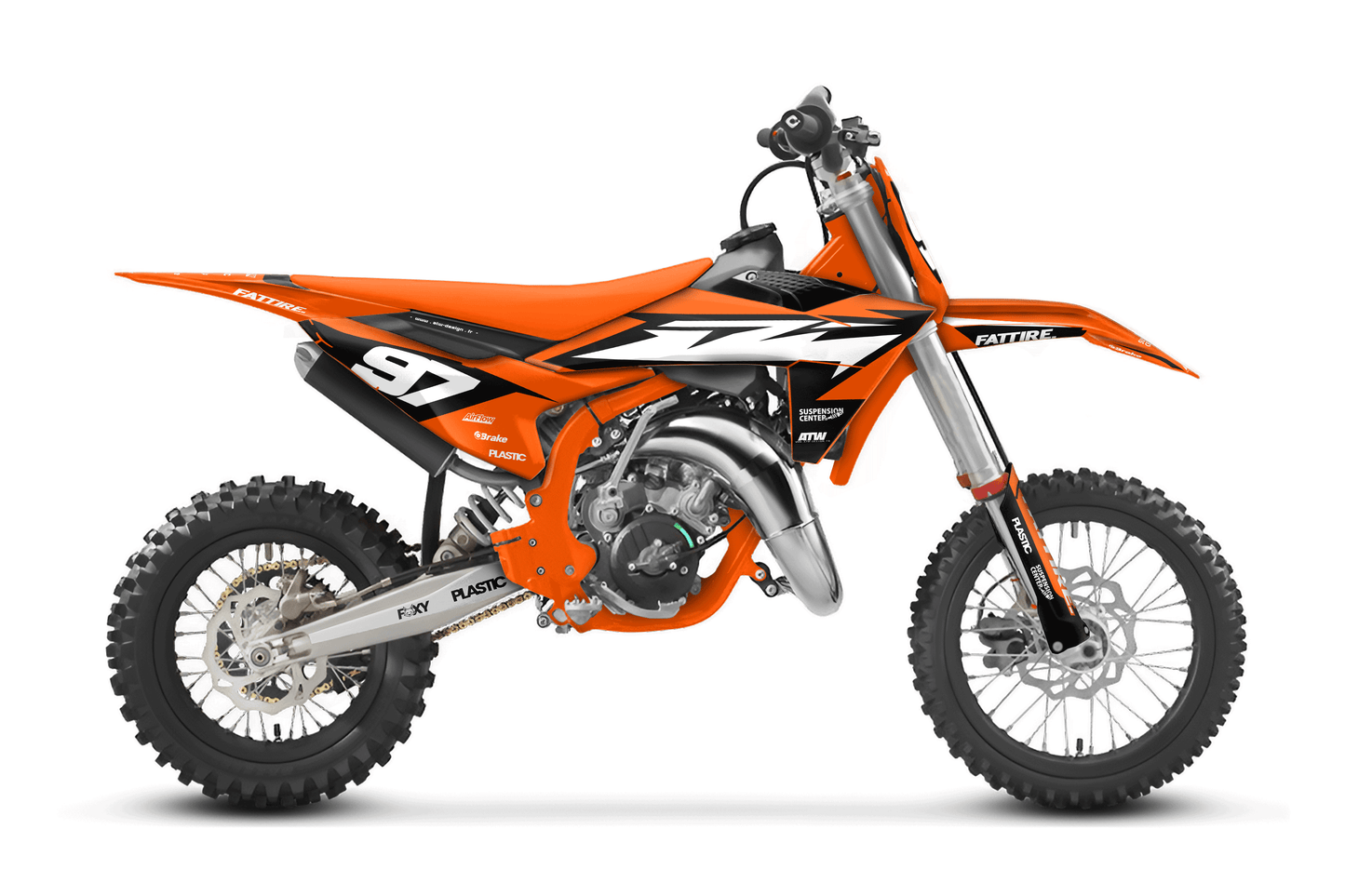 KTM 85 SX motocross graphics kit - Cutz Orange - ATW DESIGN